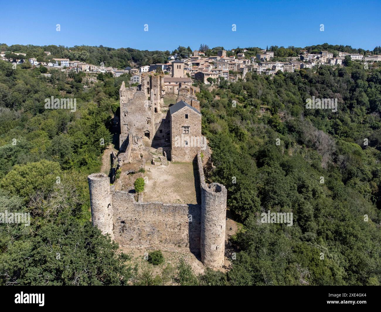 Aerial view cathar castle hi-res stock photography and images - Alamy