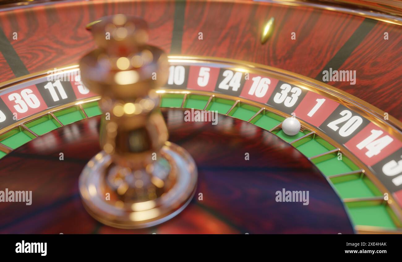 3d casino roulette wheel ball hi-res stock photography and images - Alamy