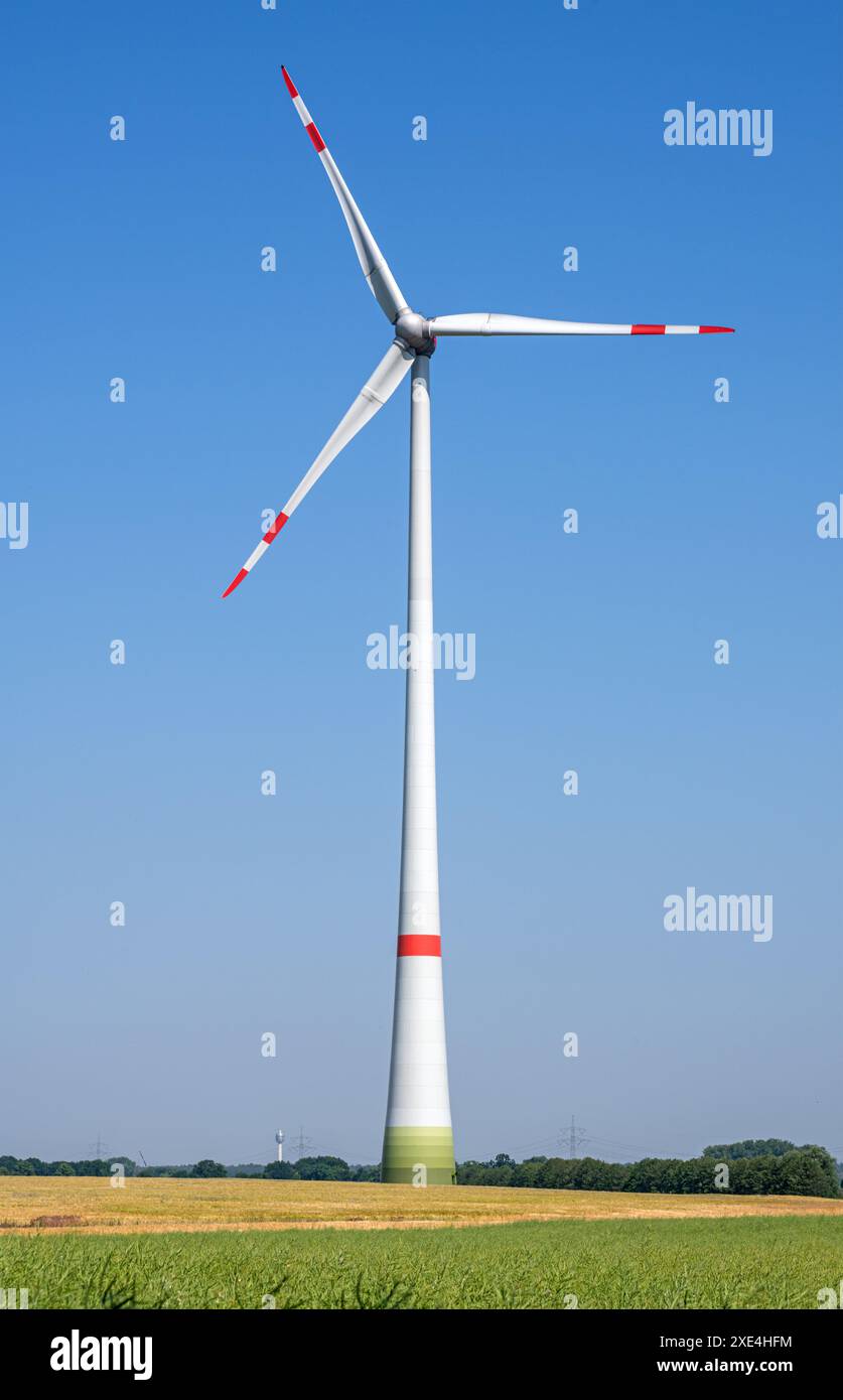 Modern wind turbine seen in rural Germany Stock Photo - Alamy