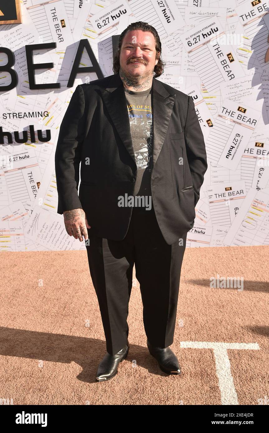 Matty Matheson arrives at the premiere of "The Bear" Season 3 at the El ...
