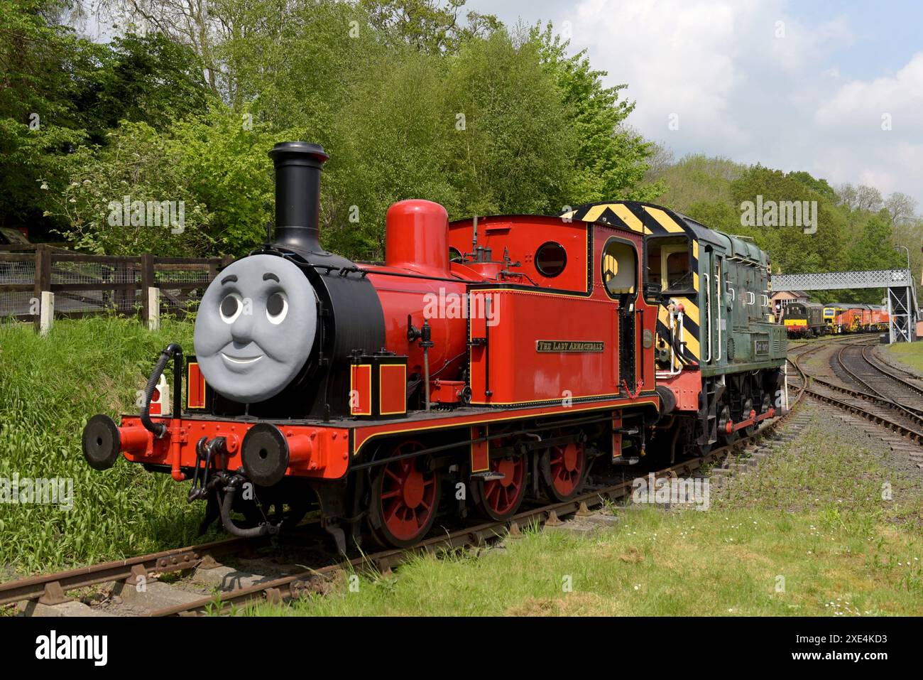 Historic steam locomotive 686 The Lady Armaghdale is shunted into the ...