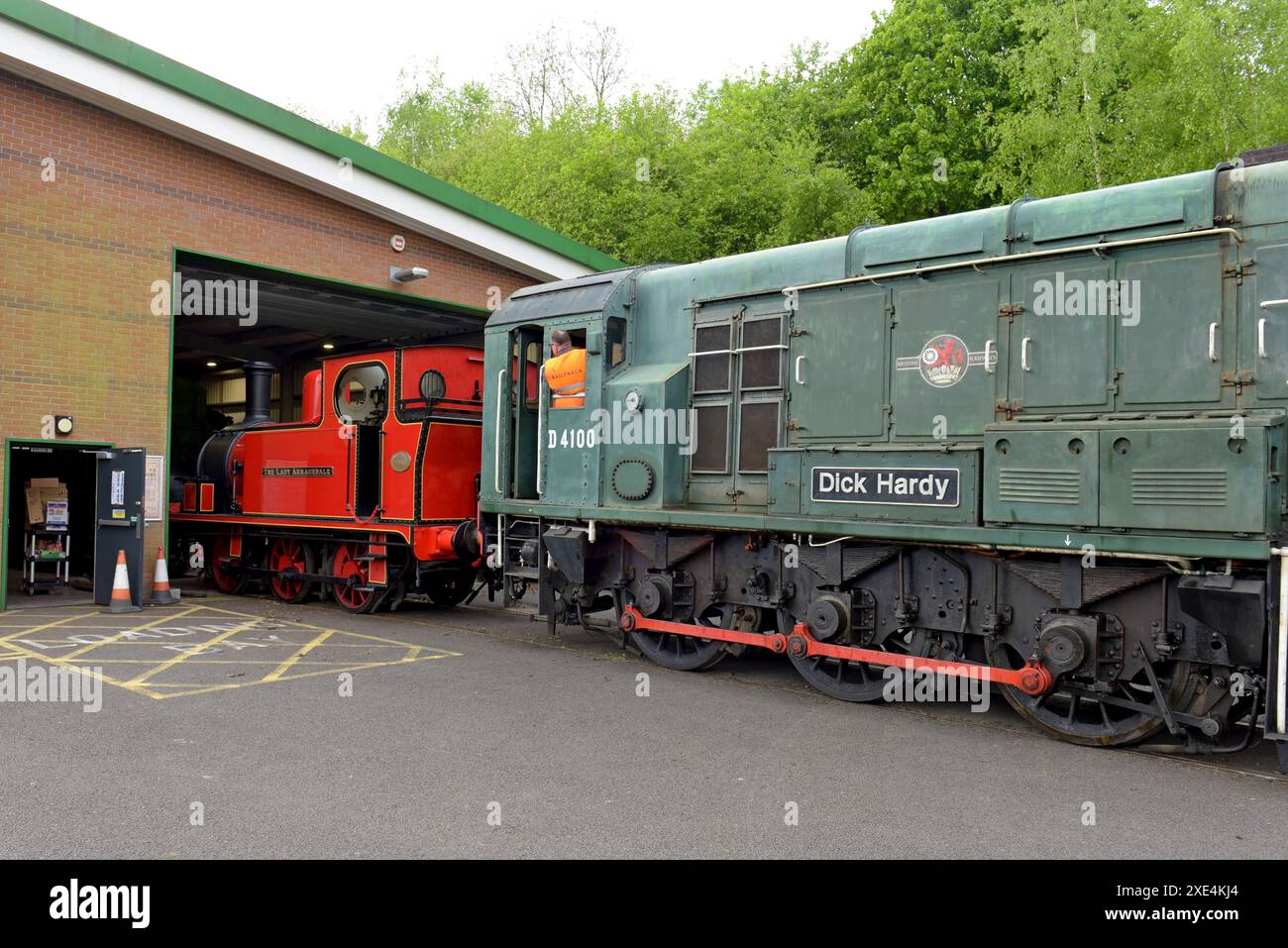 Historic steam locomotive 686 The Lady Armaghdale is shunted into the ...