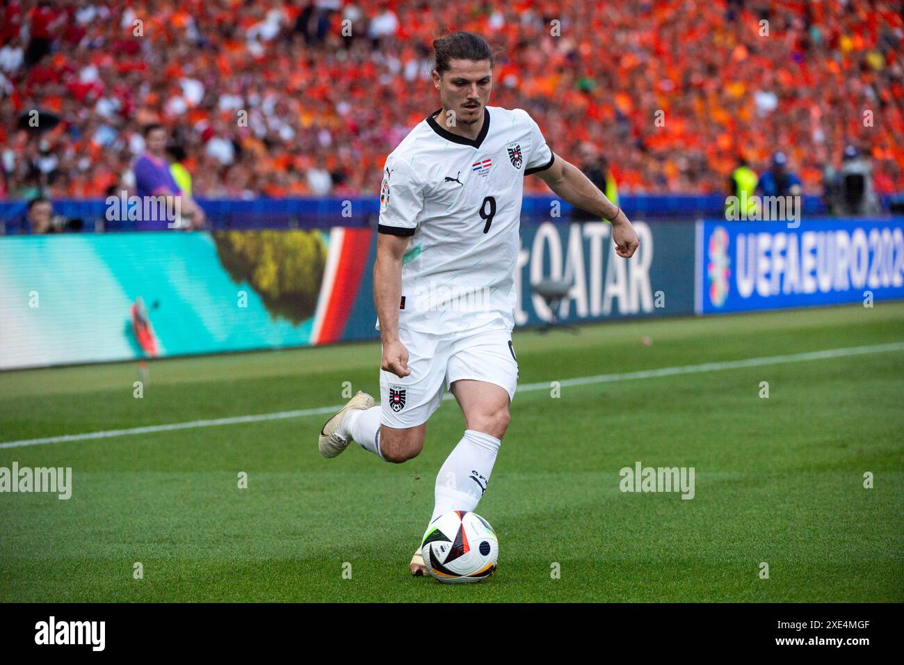 Marcel Sabitzer (Oesterreich, #09) am Ball, GER, Netherlands (NED) vs Austria (AUT), Fussball ...