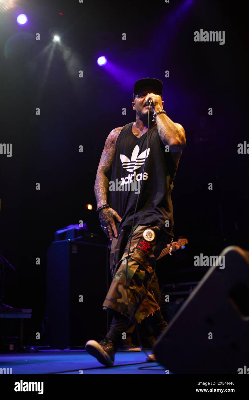 Singer Seth Binzer aka Shifty Shellshock, vocalist of Crazy Town band ...