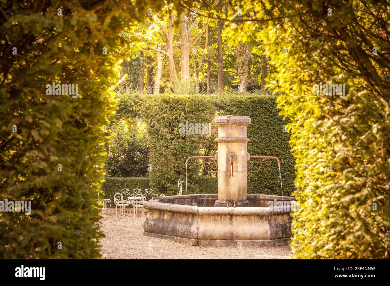 geography / travel, France, Normandy, Old water well in gardens of ...
