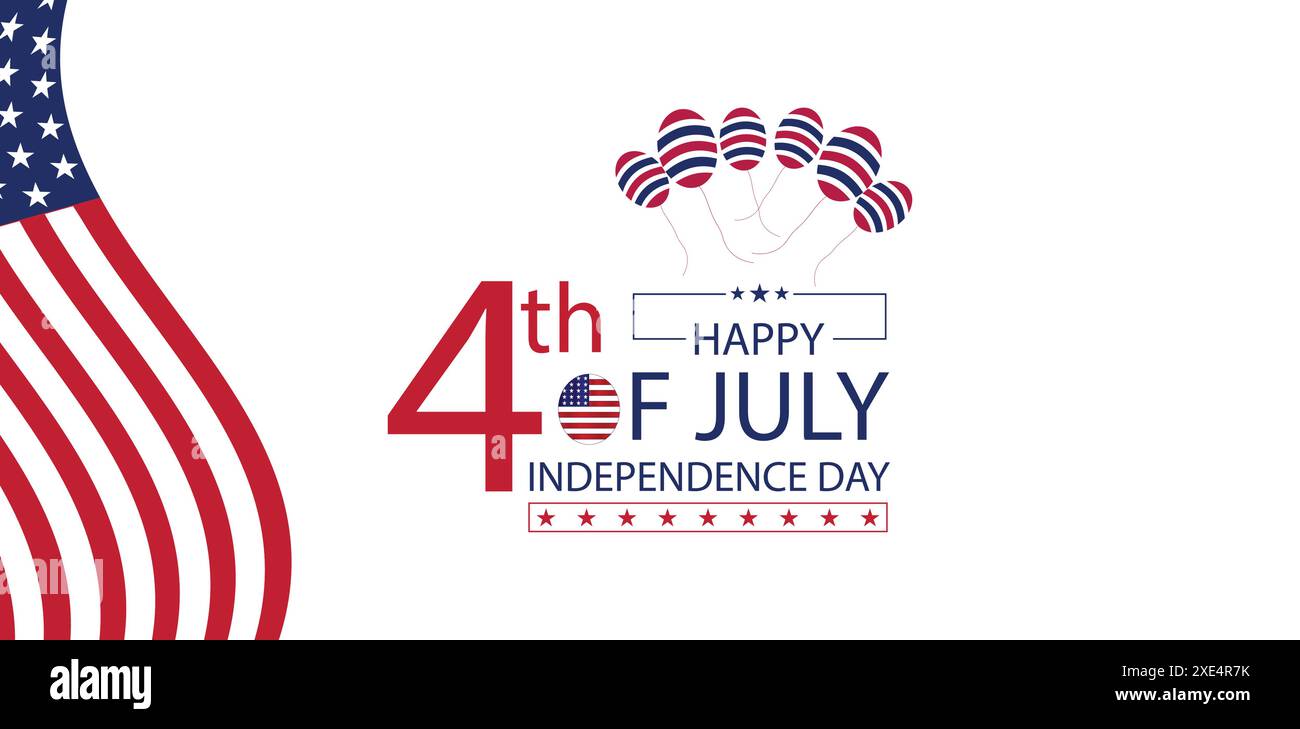 Celebrating Independence The Joyful 4th of July Stock Vector Image ...