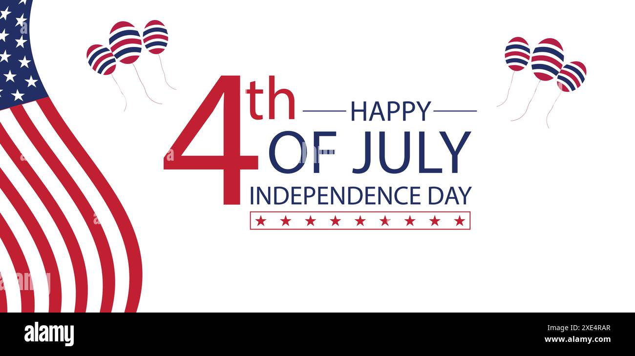 Celebrating Independence The Joyful 4th of July Stock Vector Image ...