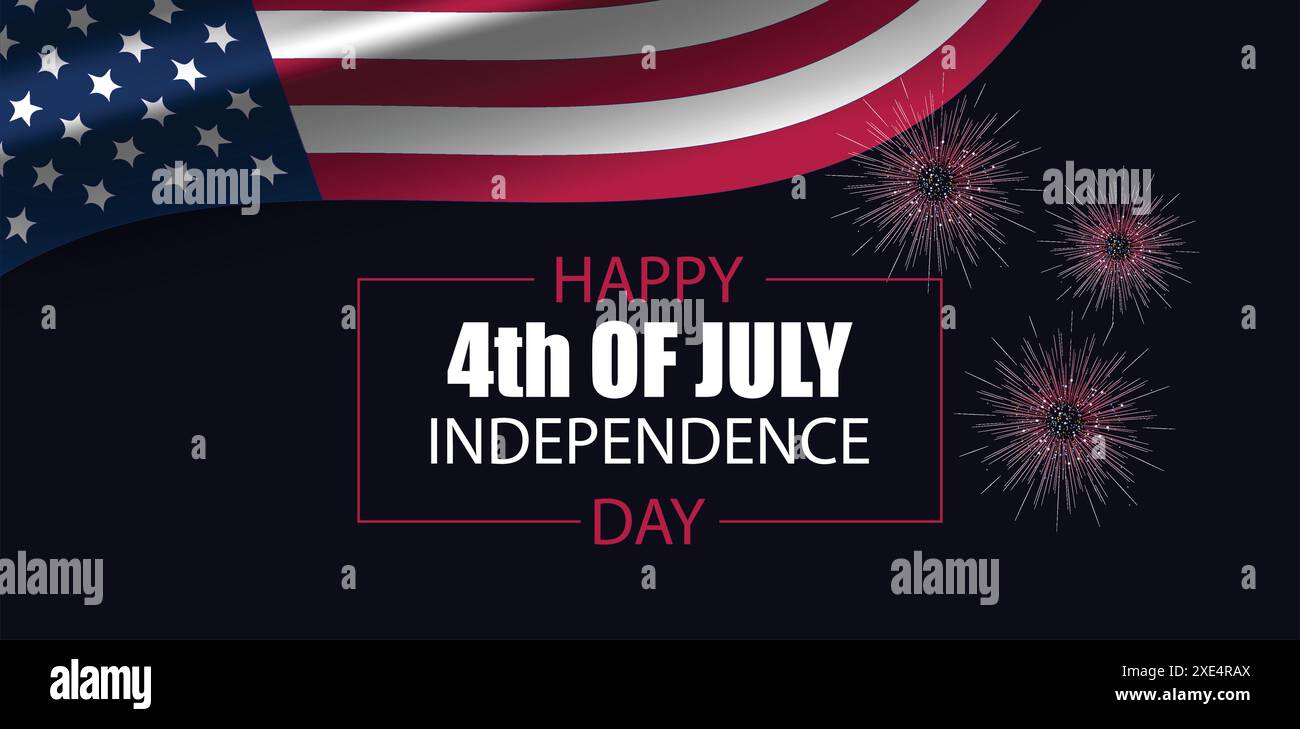 Celebrating Independence The Joyful 4th of July Stock Vector Image ...