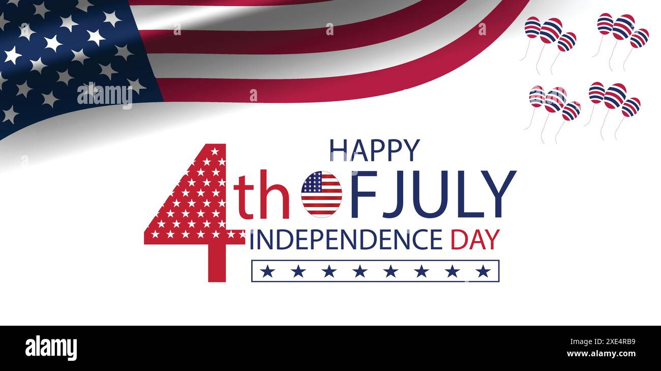 Celebrating Independence The Joyful 4th of July Stock Vector Image ...