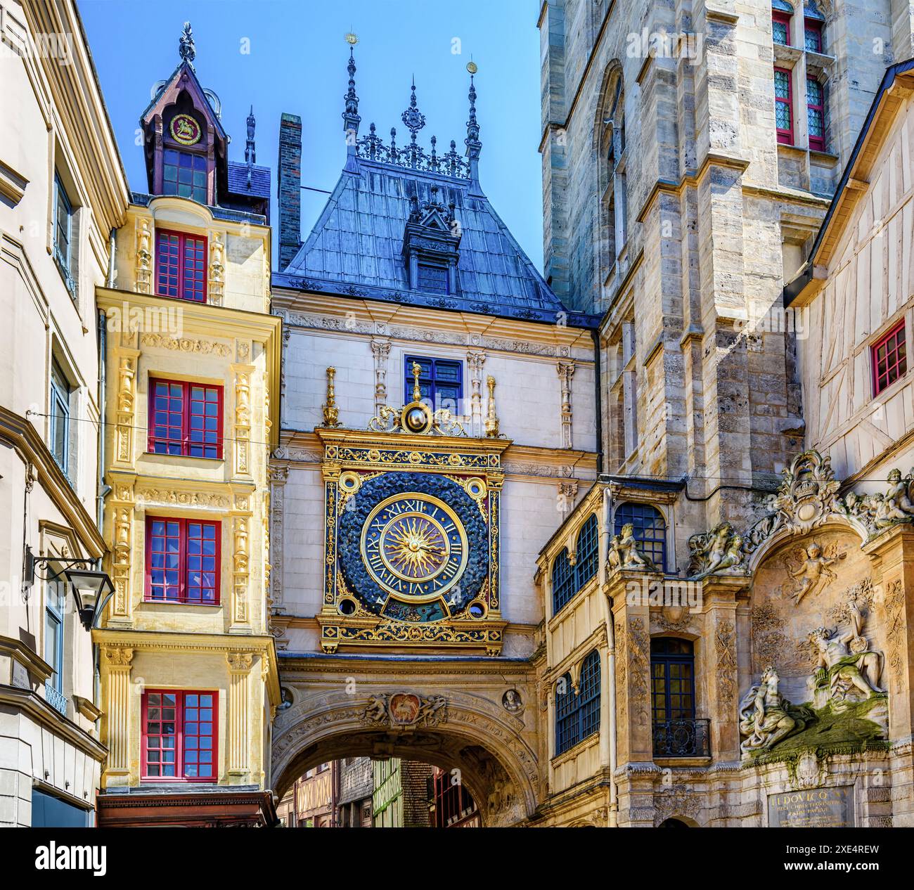 geography / travel, France, Normandy, Great astronomical clock in Rouen ...