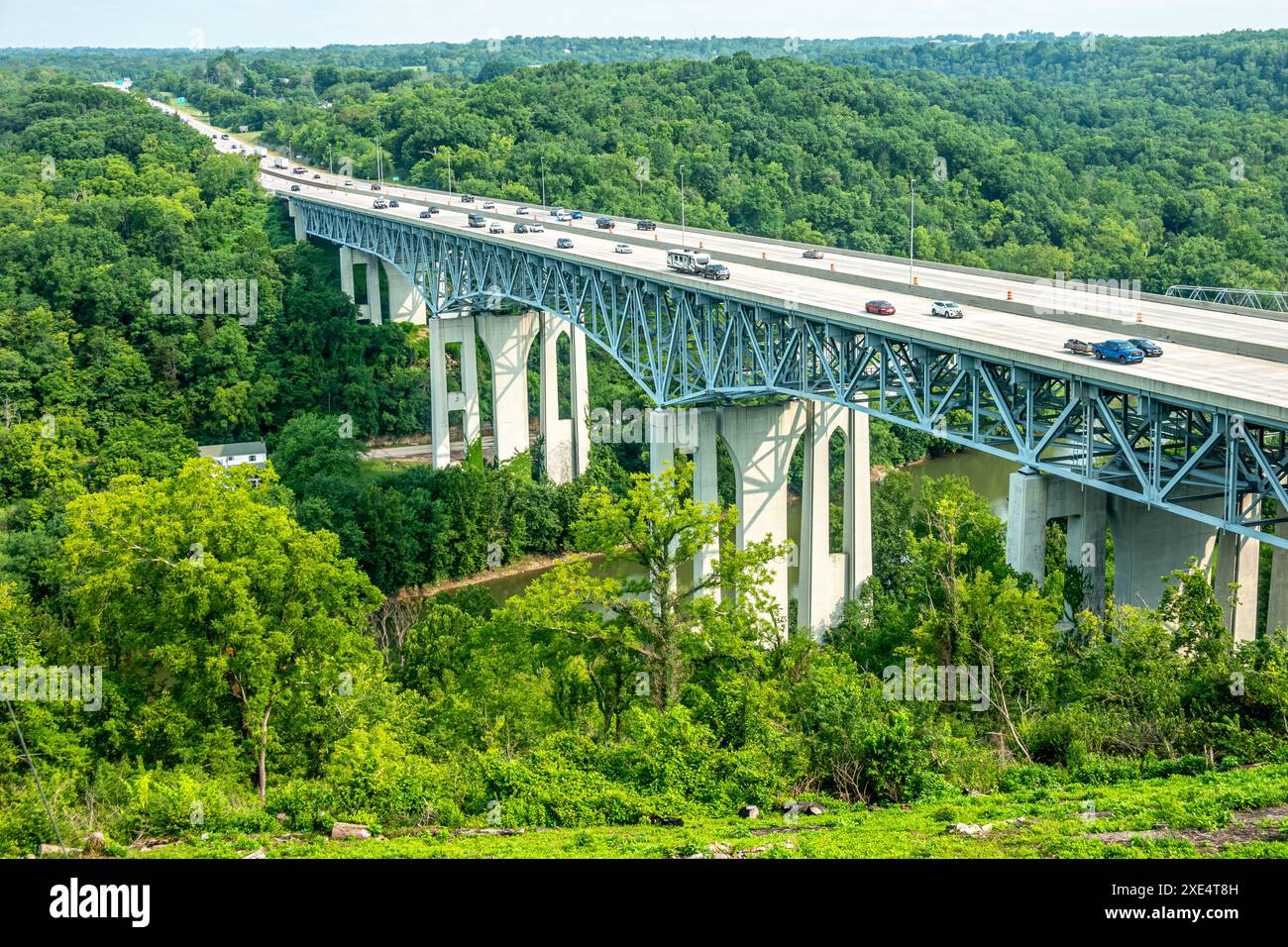 Kentucky river and clays ferry interstate bridge overlook Stock Photo ...