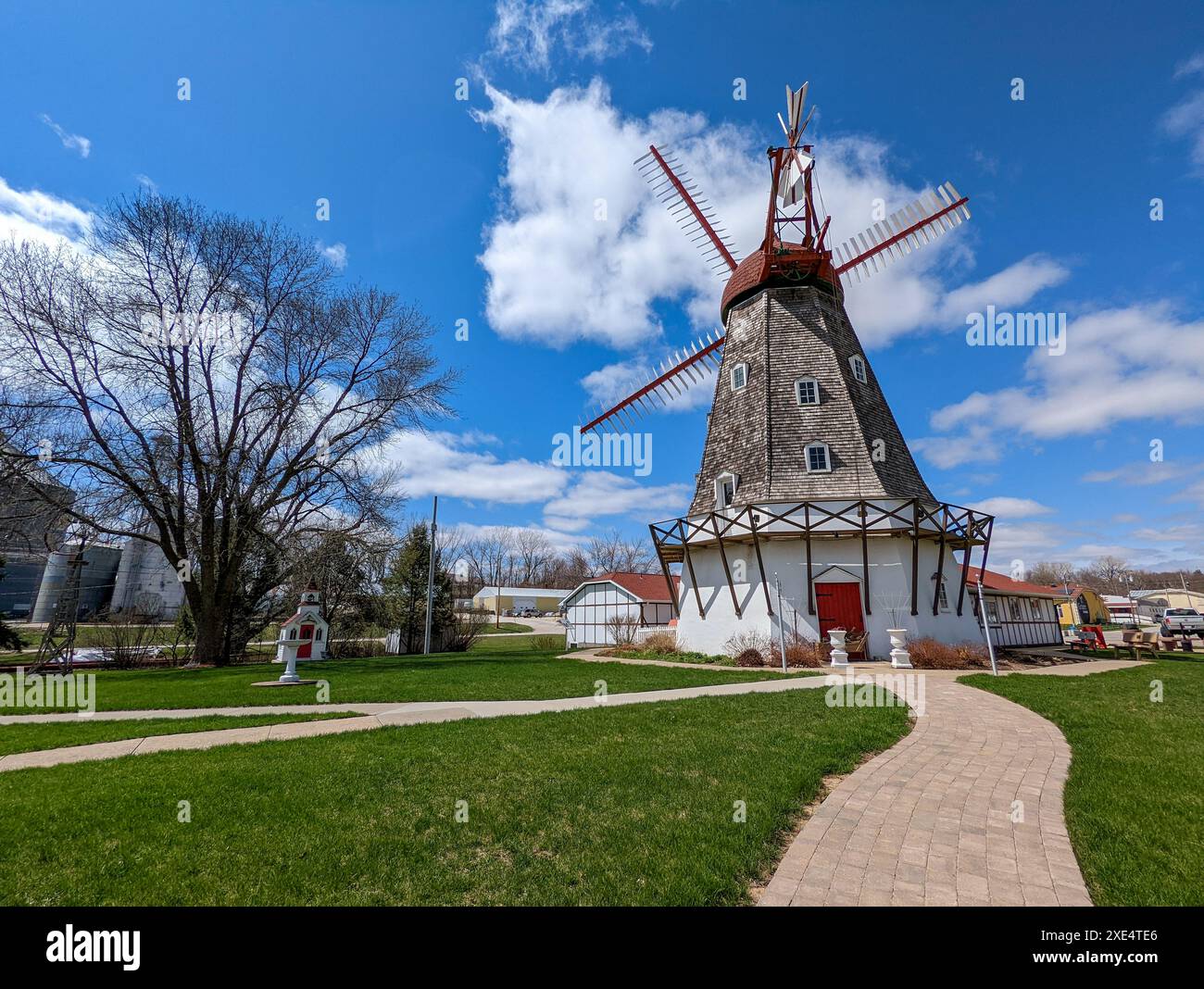 Views of danish windmill in elk horn usa Stock Photo - Alamy