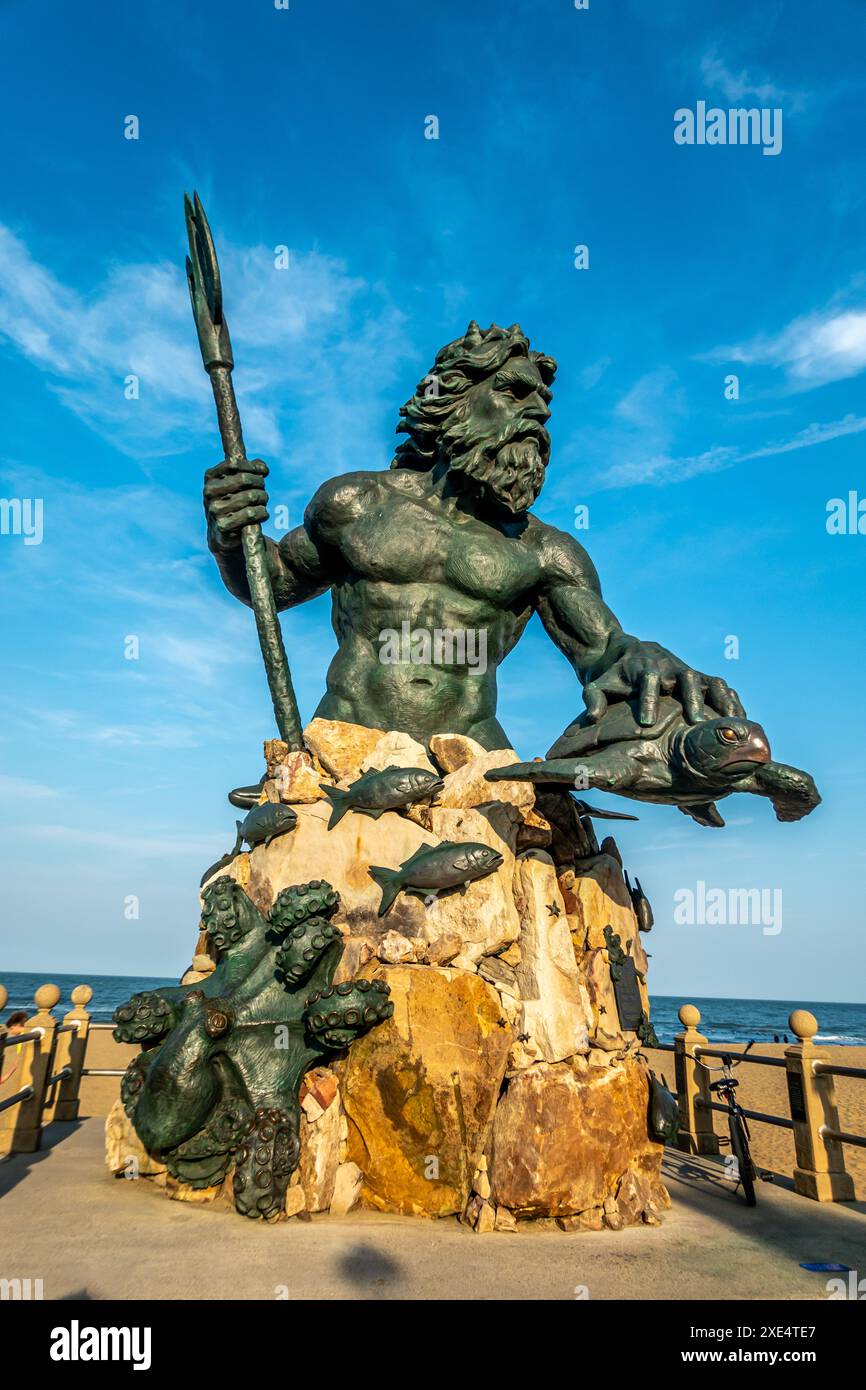 King Neptune at Neptune Park, Virginia Beach Stock Photo - Alamy