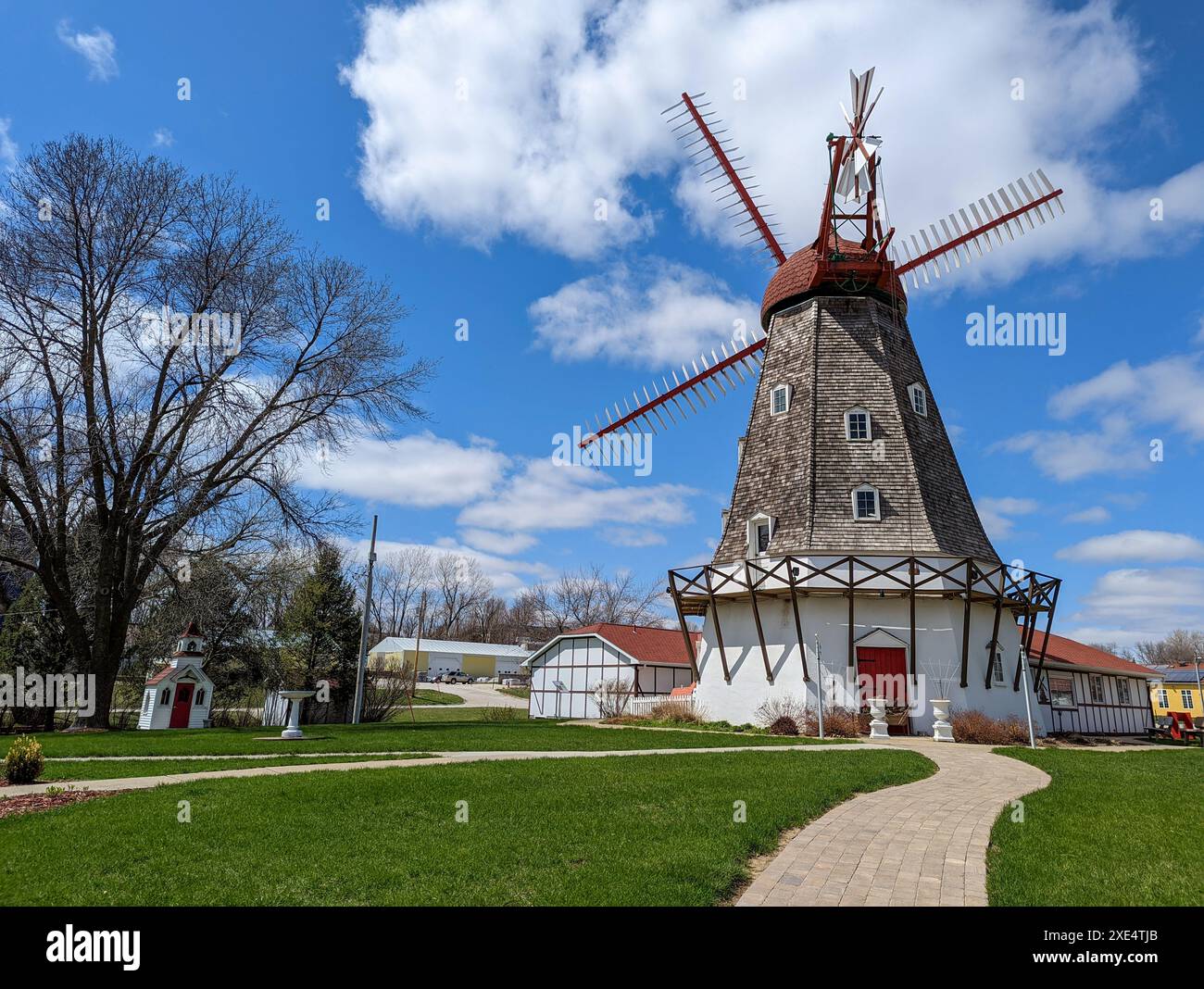 Views of danish windmill in elk horn usa Stock Photo - Alamy