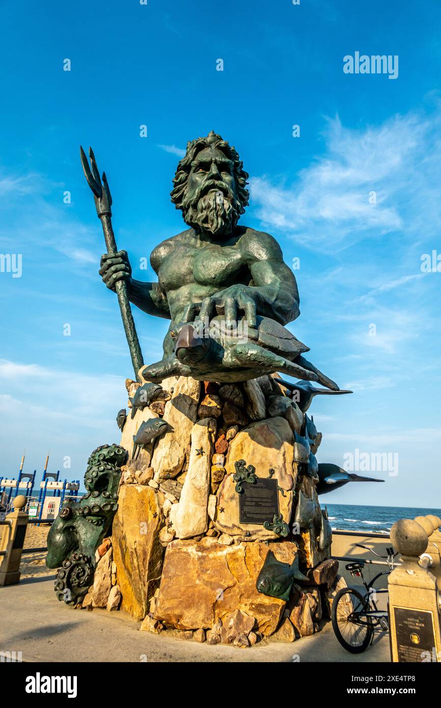 King Neptune at Neptune Park, Virginia Beach Stock Photo - Alamy