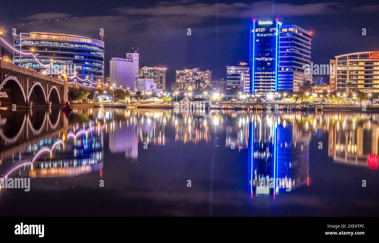 Evening skyline scenes in tempe arizona Stock Photo - Alamy
