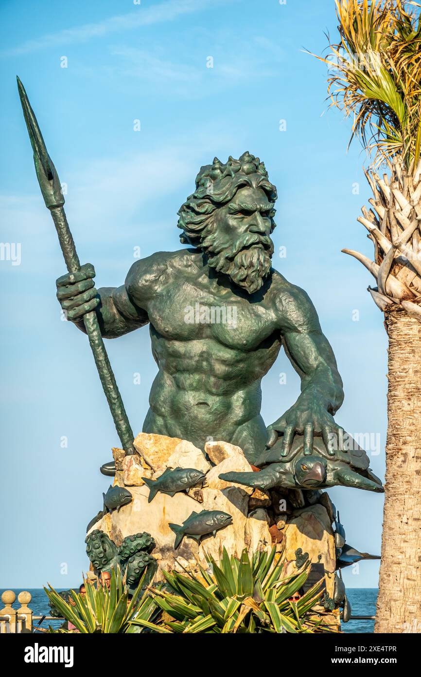King Neptune at Neptune Park, Virginia Beach Stock Photo - Alamy