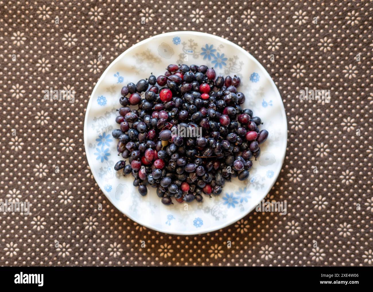 Assorted Wild Berries in Plate Stock Photo - Alamy