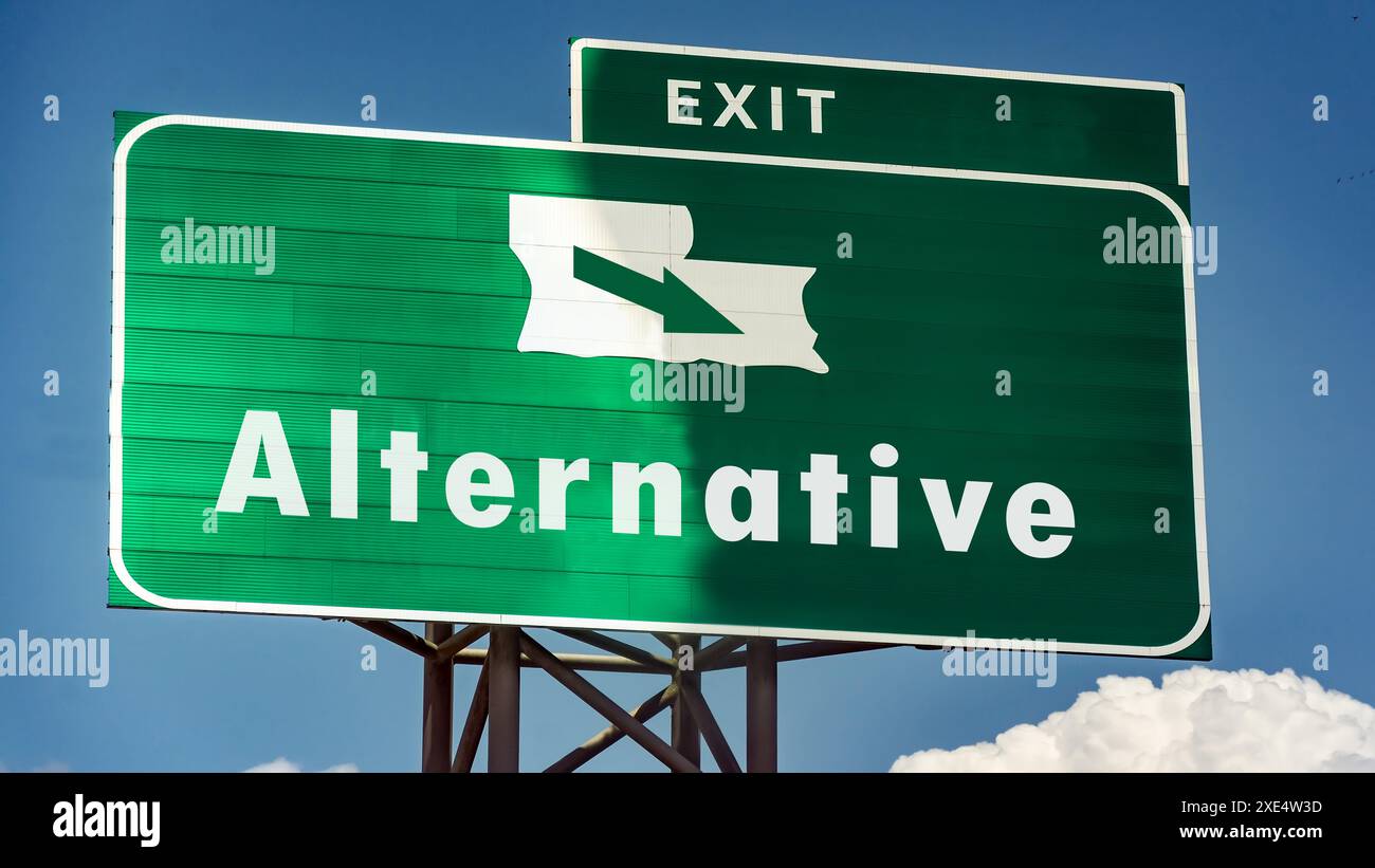 Signposts the direct way to the Alternative Stock Photo - Alamy