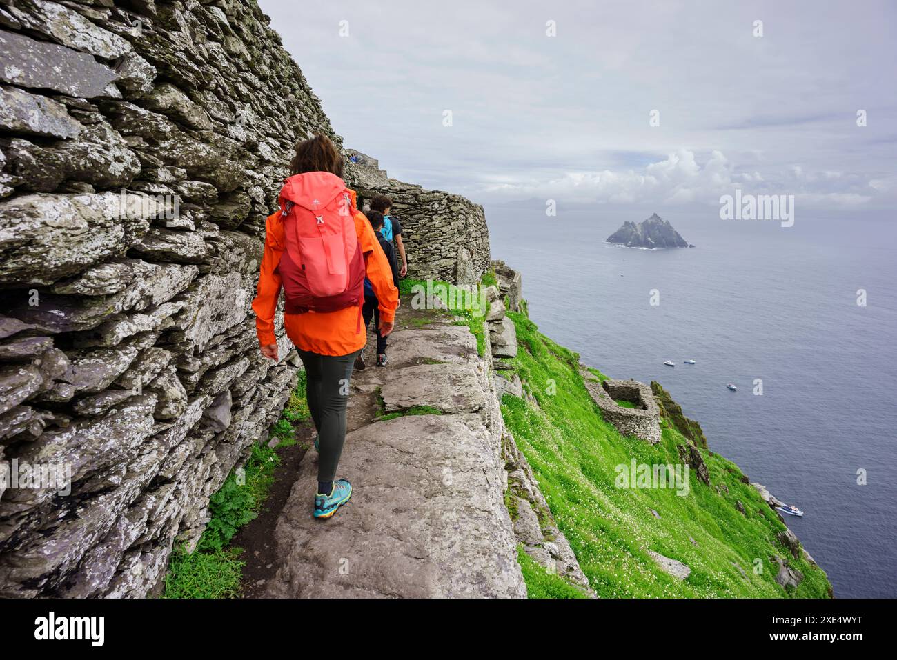 Visitors on the steep path up to the monastery Stock Photo - Alamy