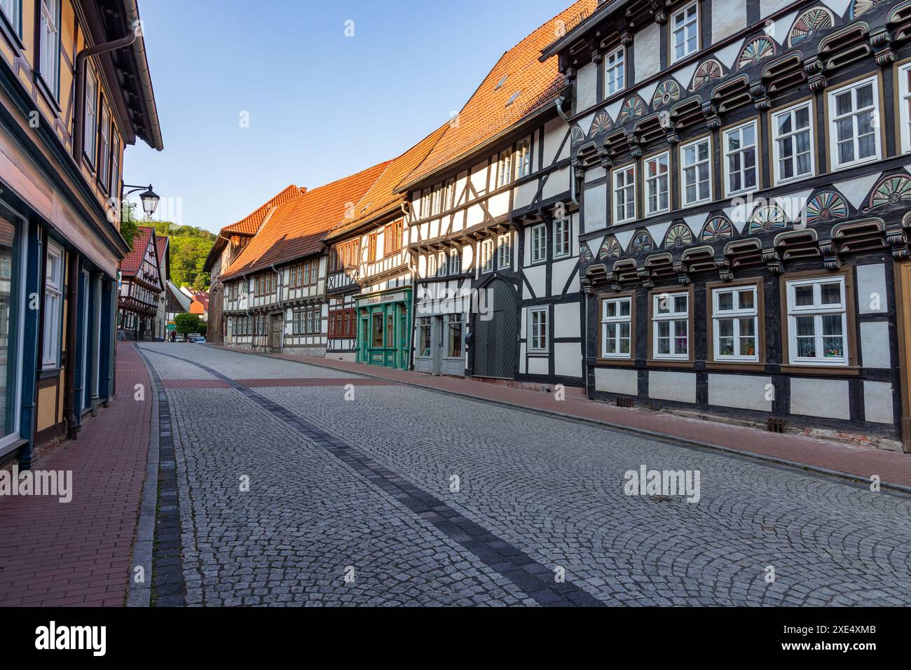 Pictures from the historic half-timbered town of Stolberg in the Harz ...