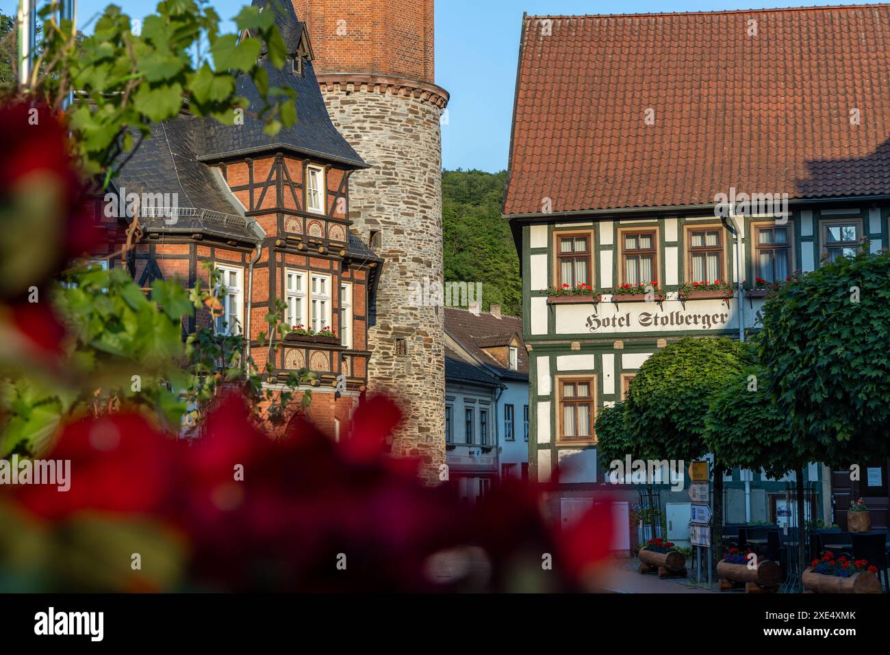 Pictures from the historic half-timbered town of Stolberg in the Harz ...