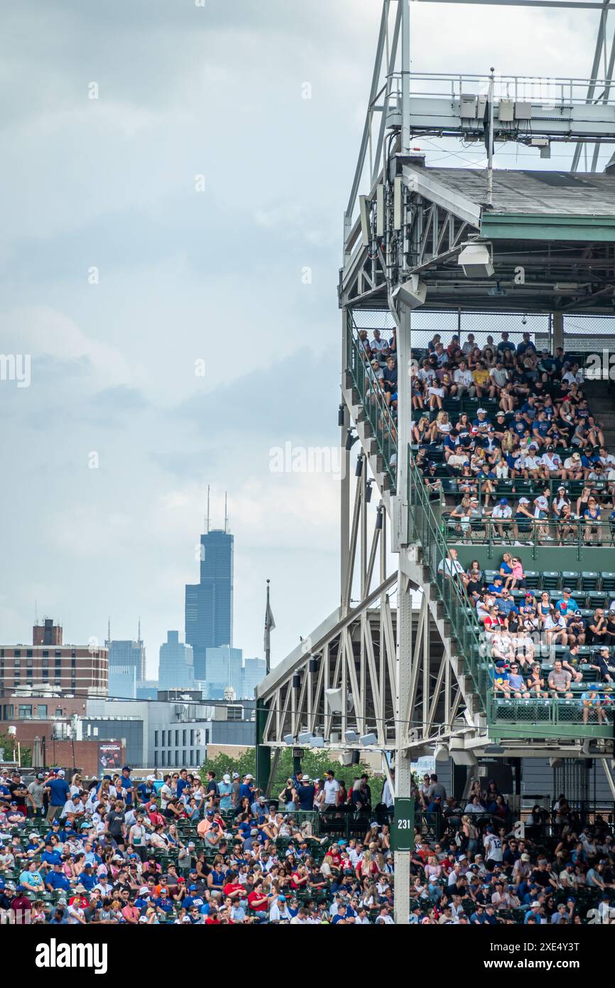 Chicago Cubs Wrigley Field Baseball stadium scenes Stock Photo - Alamy