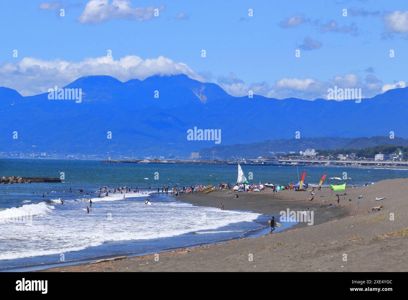 Hiratsuka beach in summer, Kanagawa Prefecture Stock Photo - Alamy