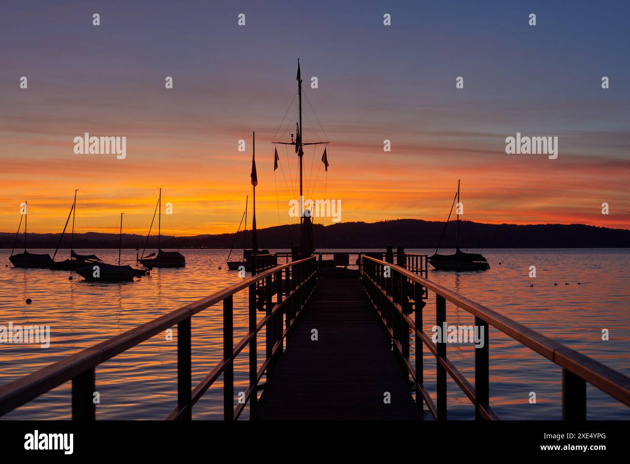 Bodensee lake panorama sunset hi-res stock photography and images - Alamy