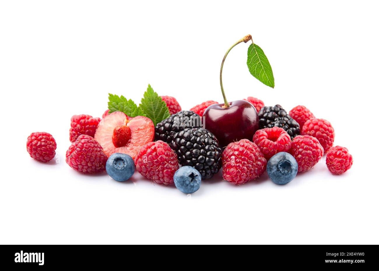 Berries on white backgrounds Stock Photo - Alamy
