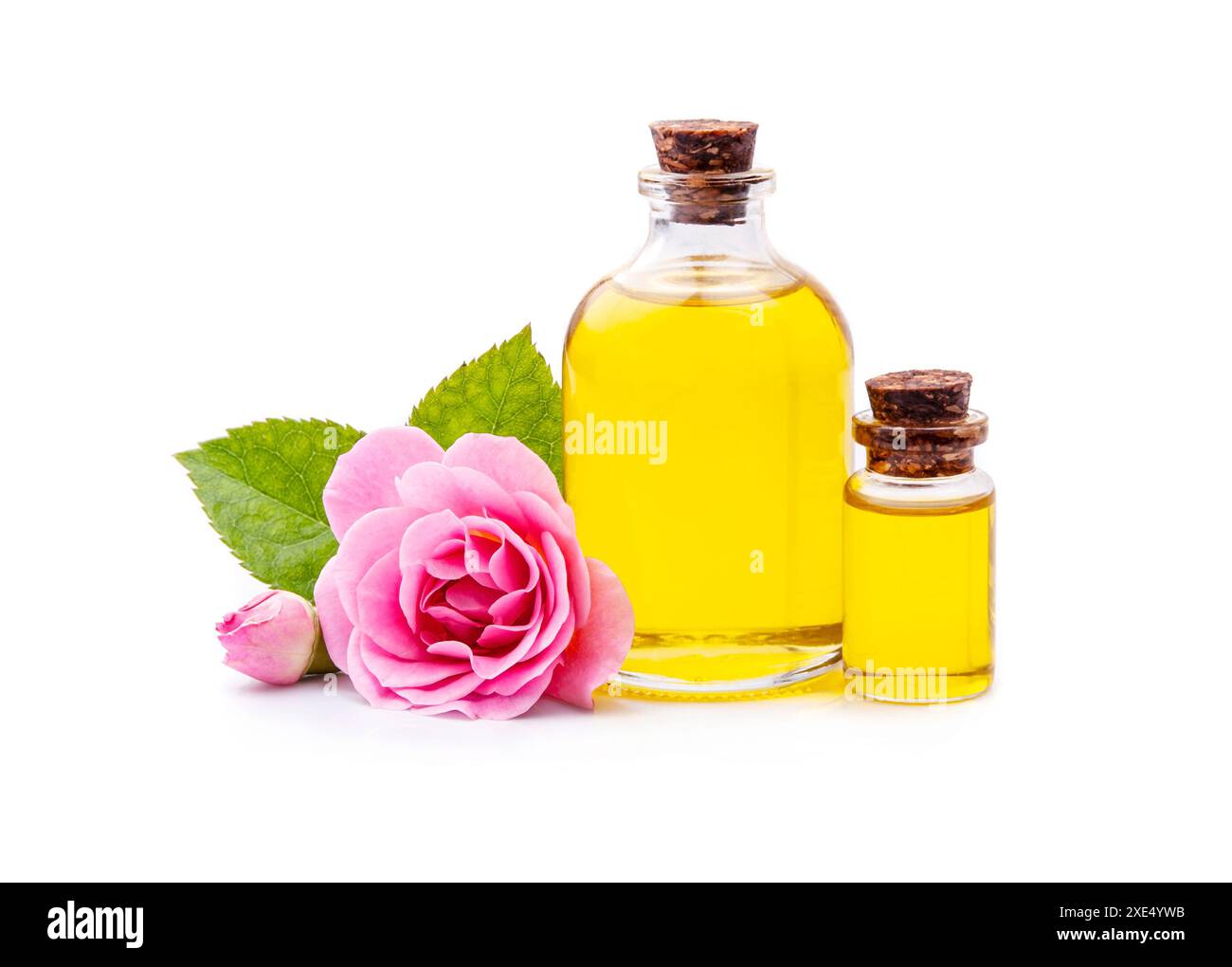Cosmetic oil . Essential of rose Stock Photo - Alamy