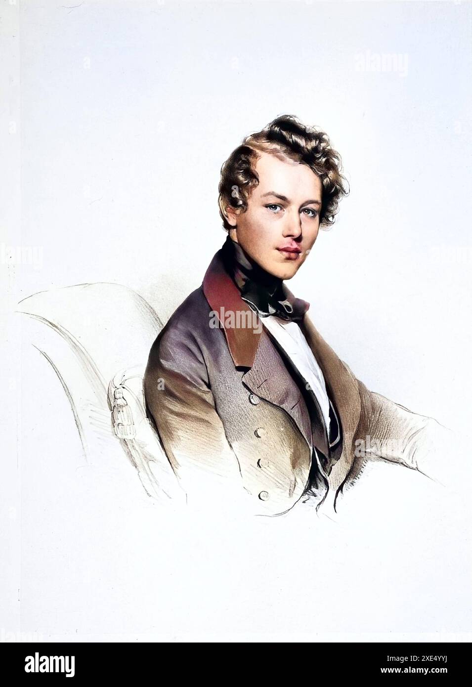 Carl Danhauser 1808-1889, Bruder des Malers Josef Danhauser, Historisch ...
