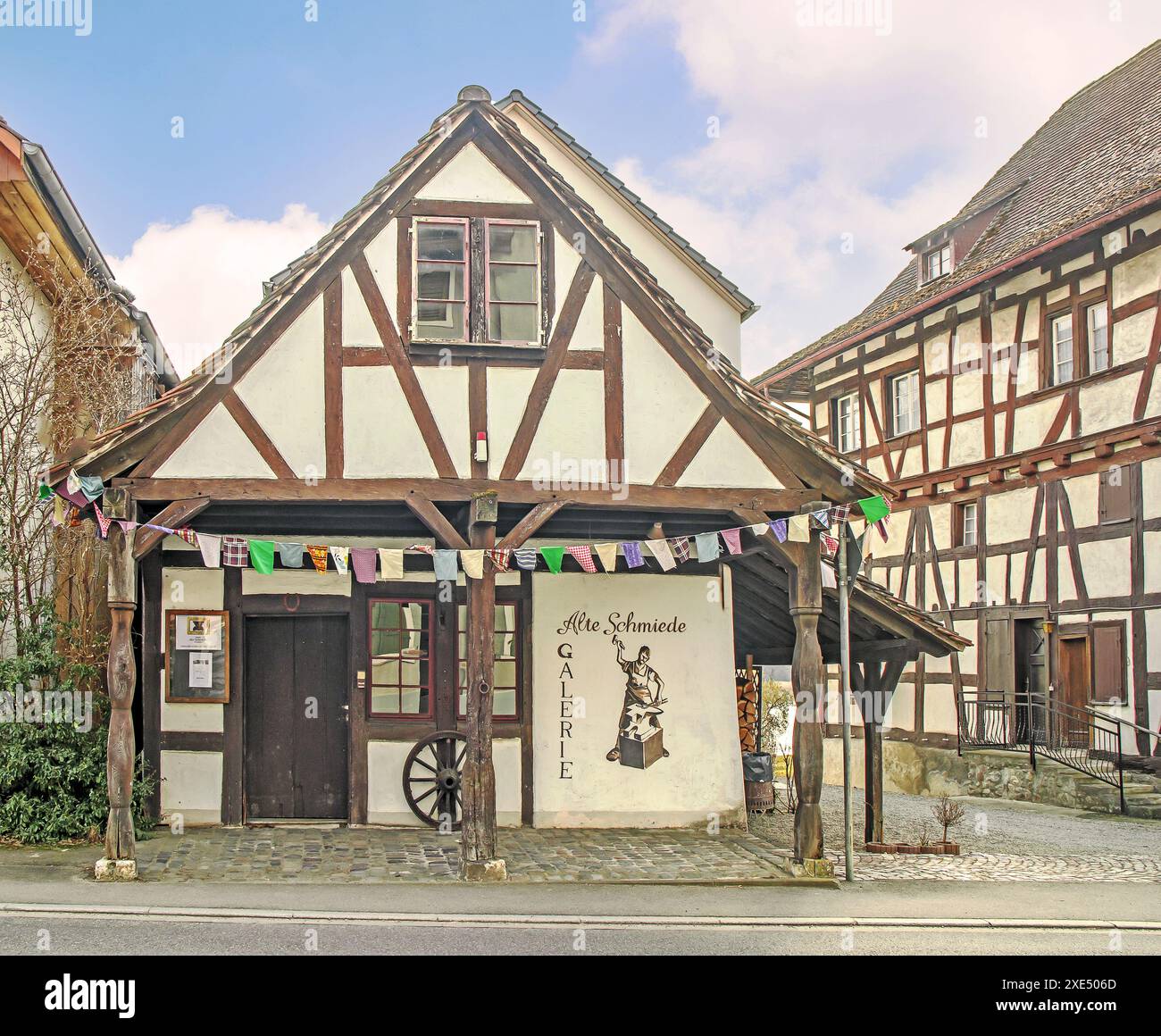 Old smithy in BÃ¼singen am Hochrein Stock Photo - Alamy