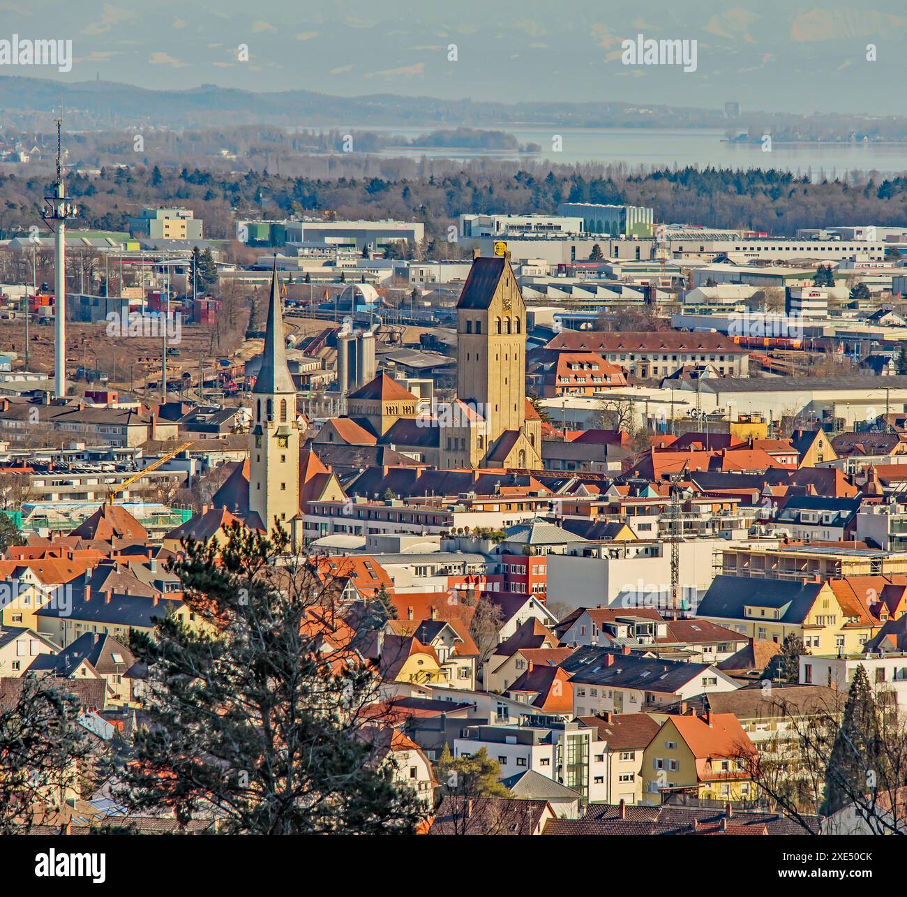 Town view of Singen am Hohentwiel Stock Photo - Alamy