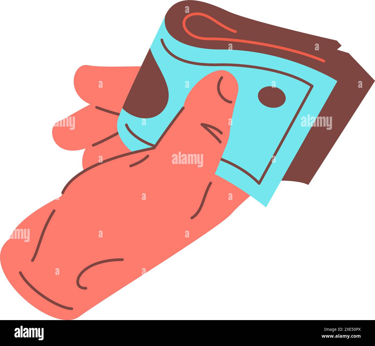 Male hand holding dollar Stock Vector Images - Alamy