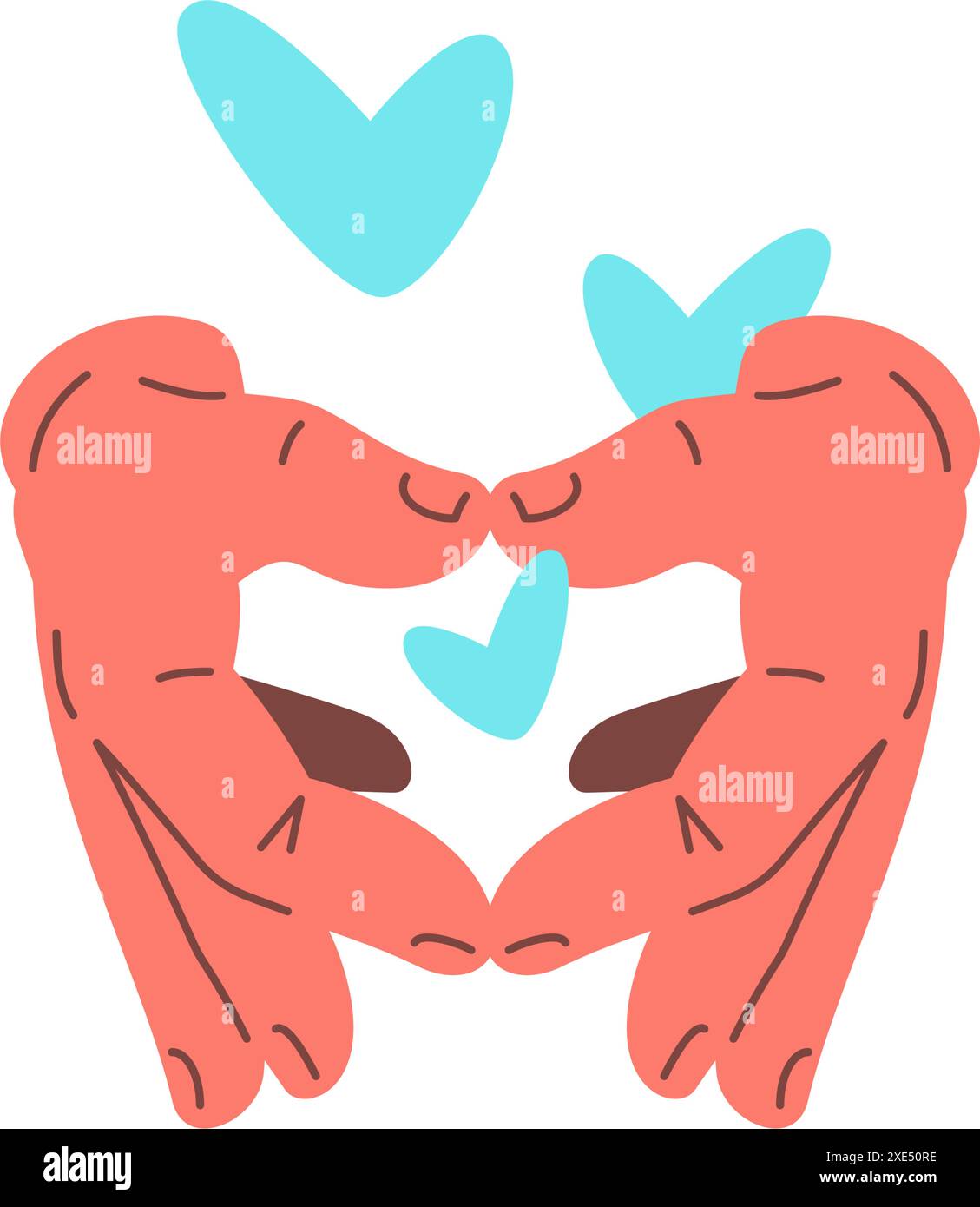 Human hands showing heart shape love symbol icon vector flat ...