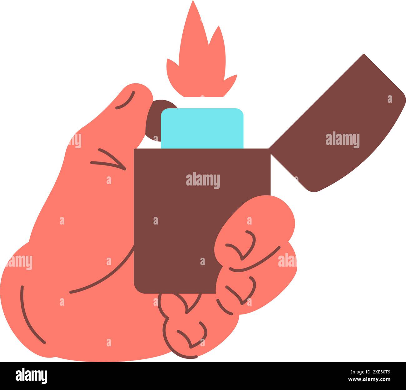 Thumb on lighter Stock Vector Images - Alamy