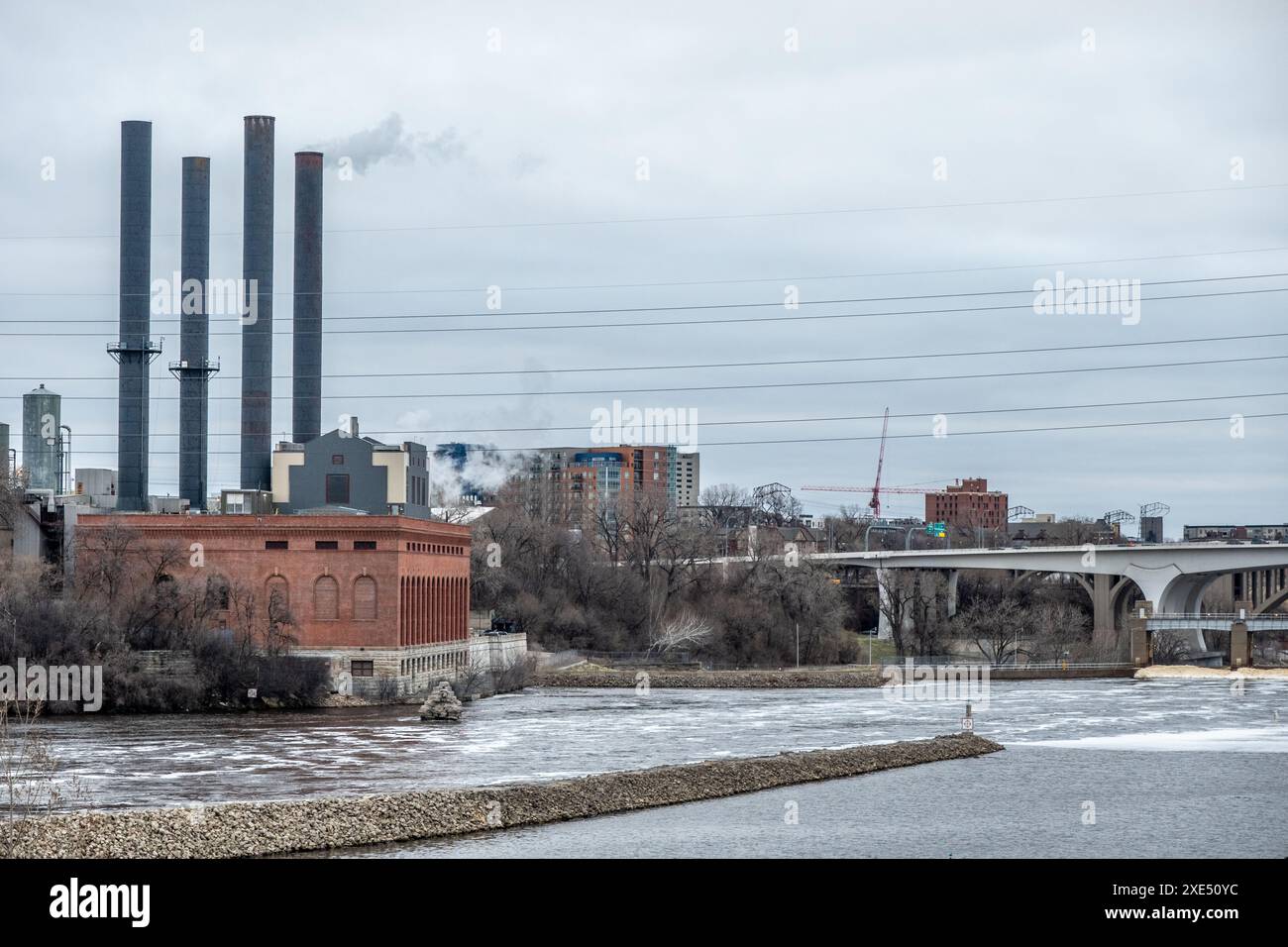 Minneapolis City Photo downtown skyline Minnesota early spring Stock ...