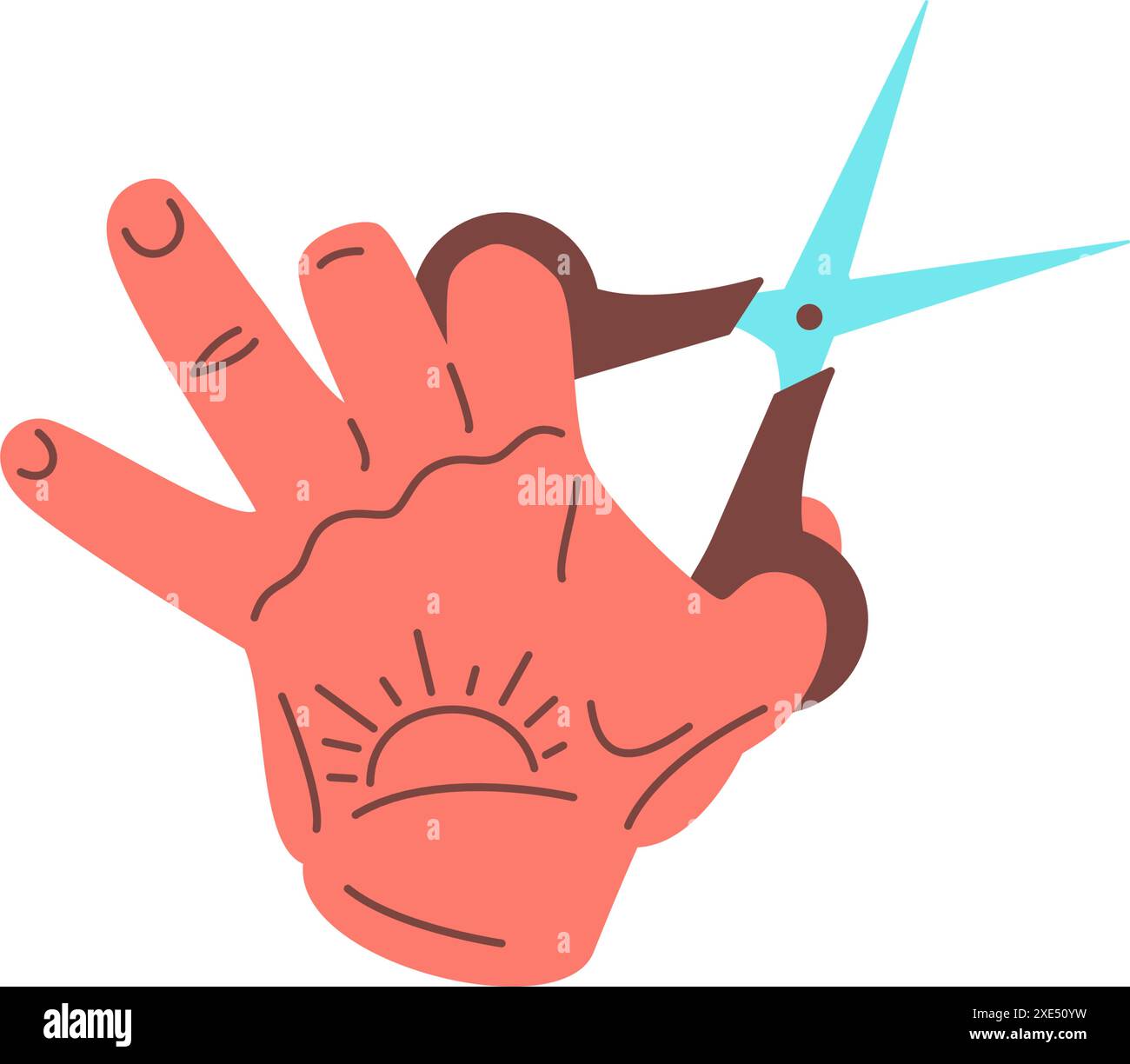 Male hand holding hair Stock Vector Images - Alamy