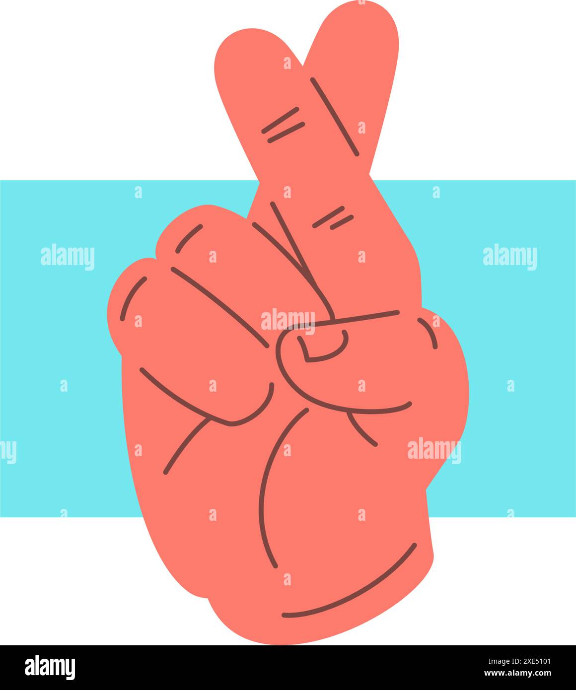 Human hand with two crossed fingers promise lying gesture icon vector ...