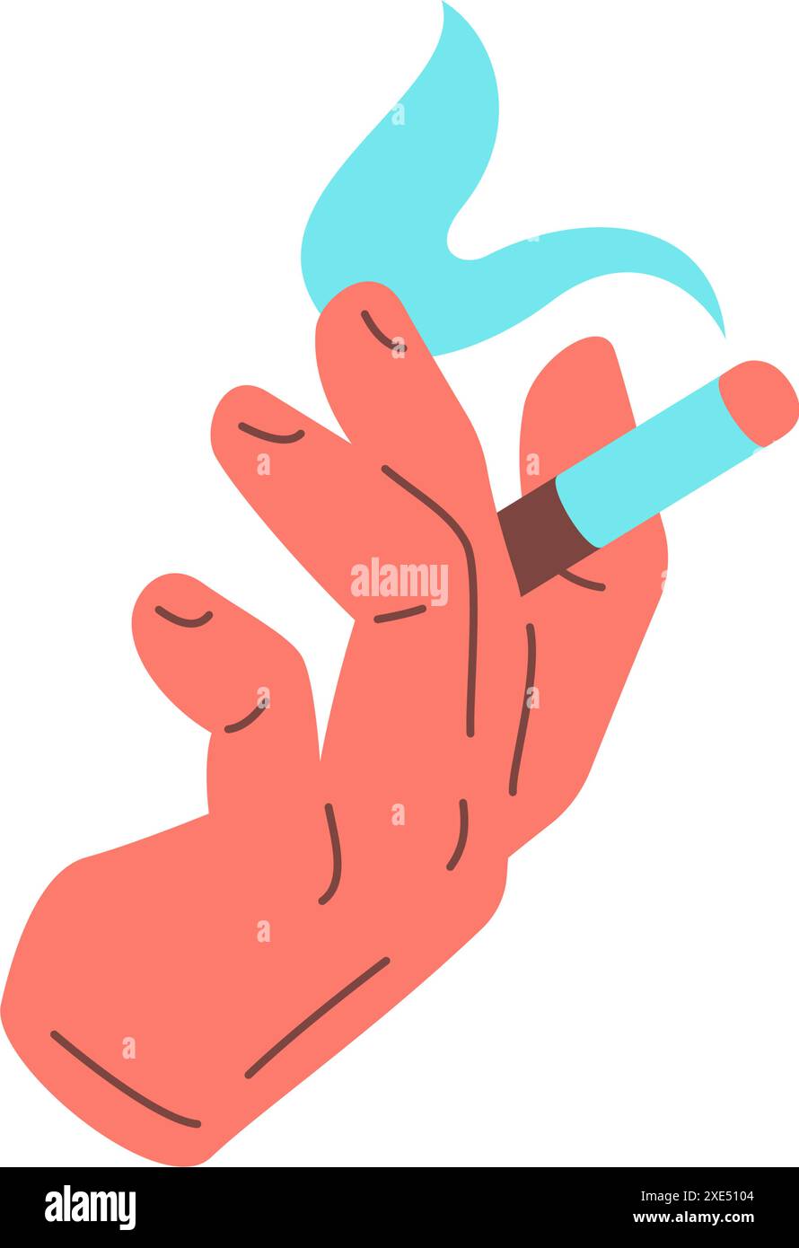 Human hand holding smoke cigarette concept of health care and addiction ...