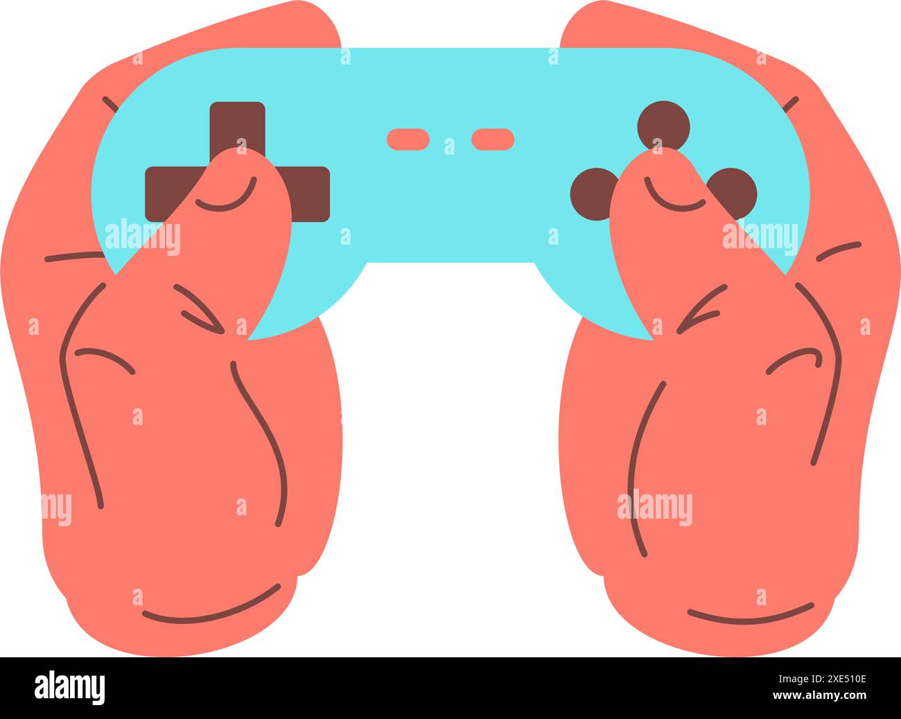 Human hand holding gamepad cybersport video game icon vector flat ...