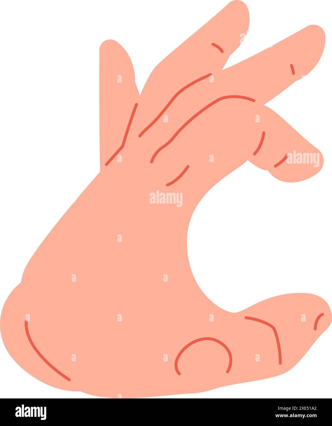 Human hand showing half heart ring round finger gesture icon vector ...