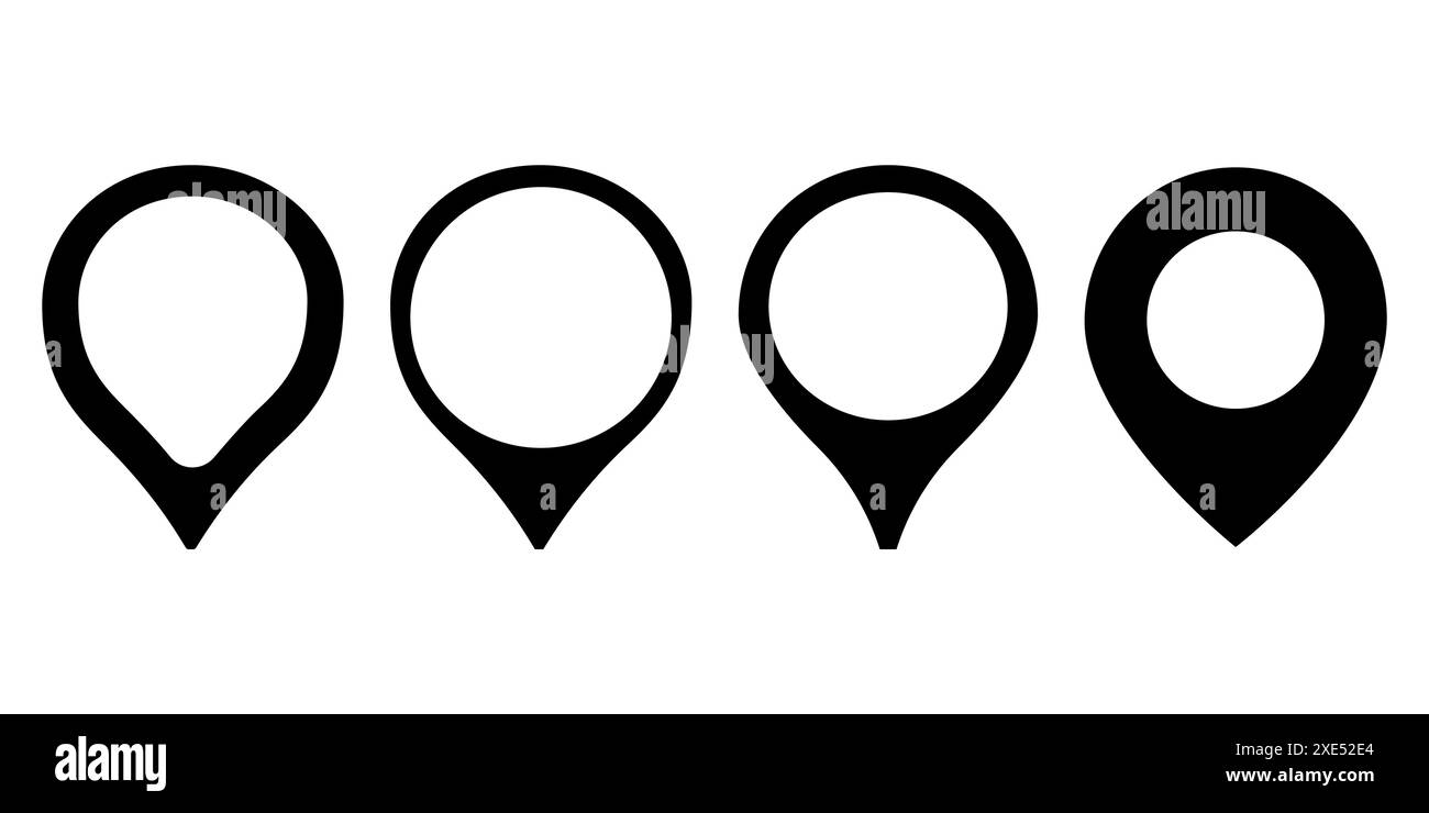 Destination Map minimal Marker icon, Pin symbol, Location icon isolated ...