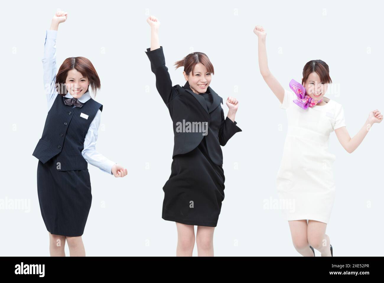 Office workers jumping Stock Photo - Alamy