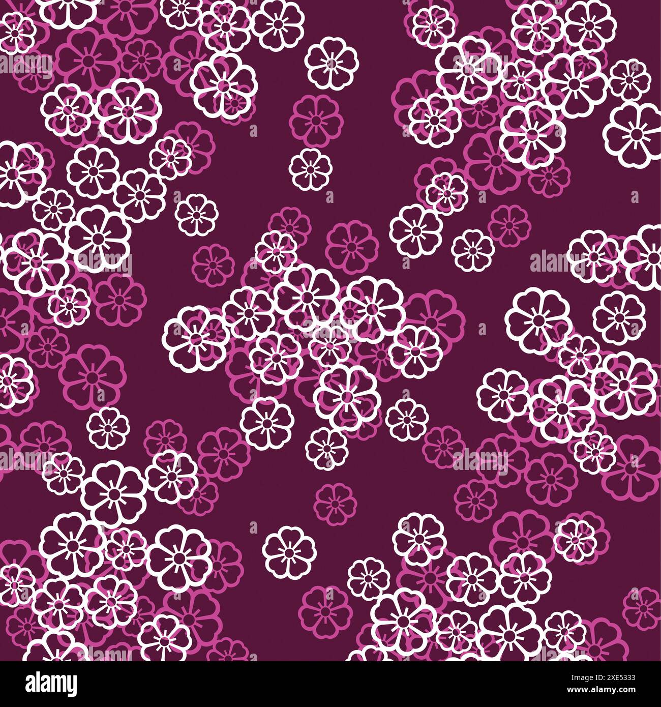 Cherry blossom pattern Stock Photo - Alamy