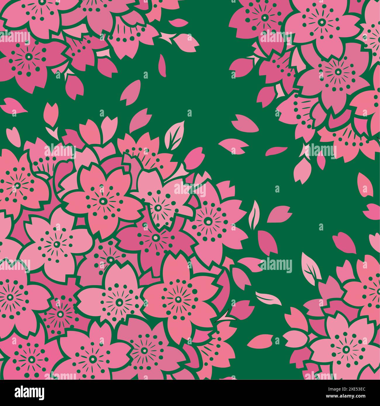 Cherry blossom pattern Stock Photo - Alamy