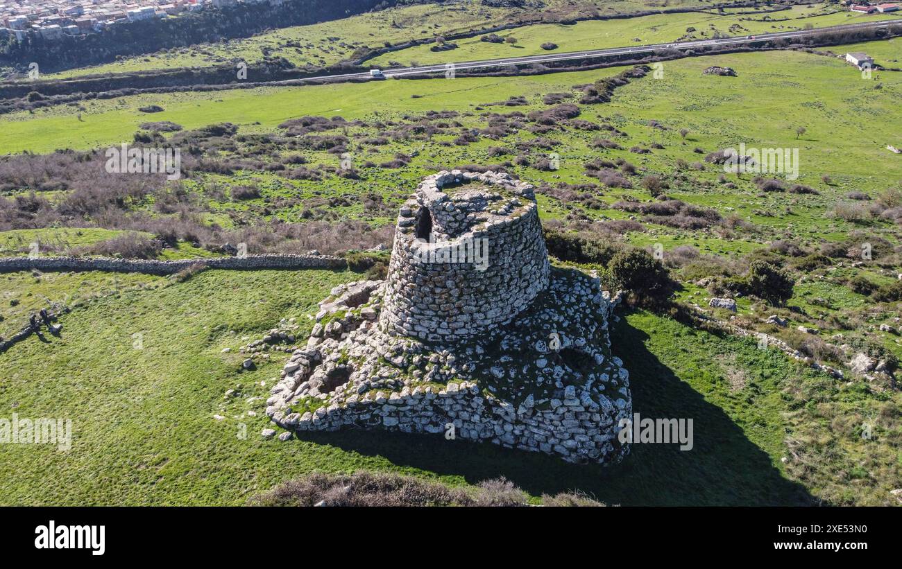 february 03 2024 Italy, Sardinia, Nuoro, Macomer, prehistoric village ...