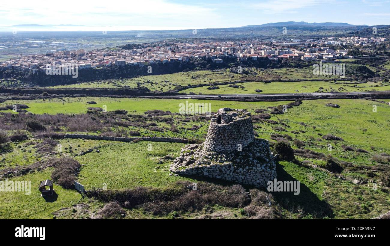 february 03 2024 Italy, Sardinia, Nuoro, Macomer, prehistoric village ...
