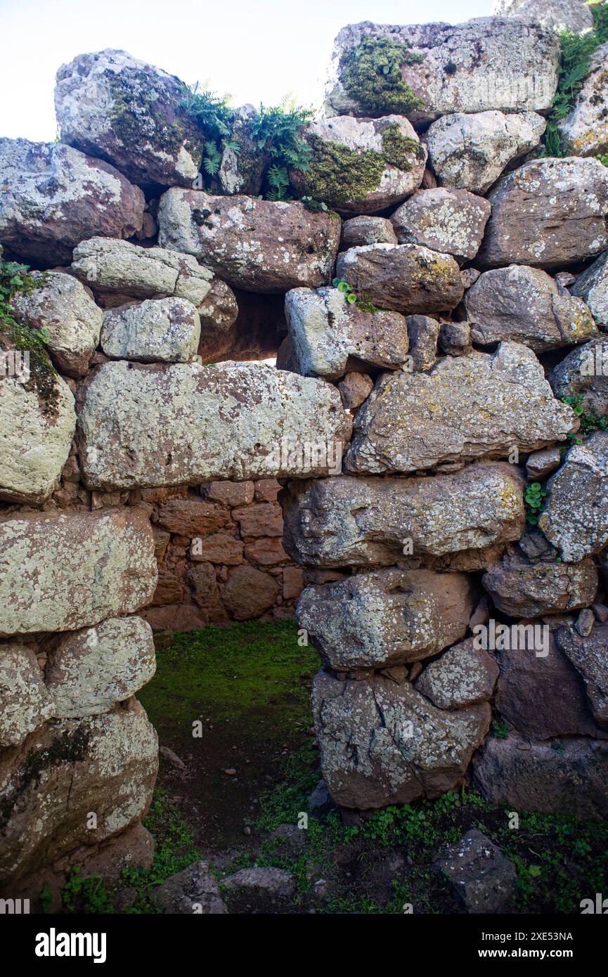 february 03 2024 Italy, Sardinia, Nuoro, Macomer, prehistoric village ...